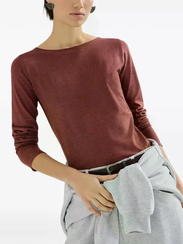 Brunello Cucinelli Sparkling Cashmere And Silk Lightweight Sweater