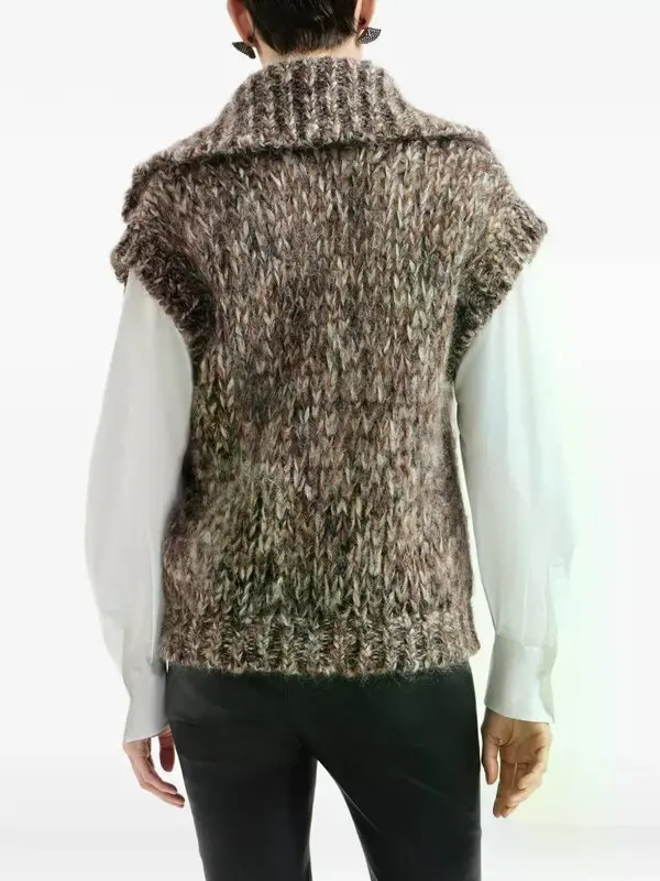 Brunello Cucinelli Malfilé Mohair Vest - Brown
