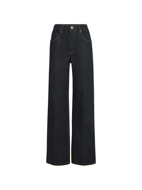 Brunello Cucinelli No-fade Denim Trousers With Monili Detail - Blue