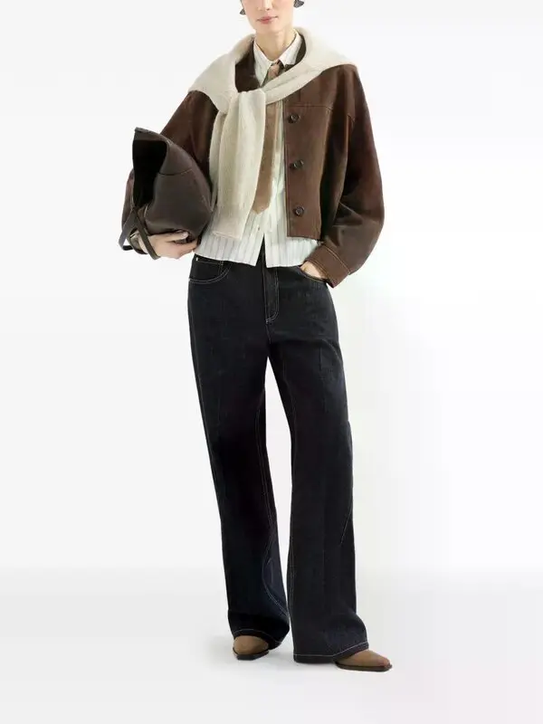 Brunello Cucinelli No-fade Denim Trousers With Monili Detail - Blue