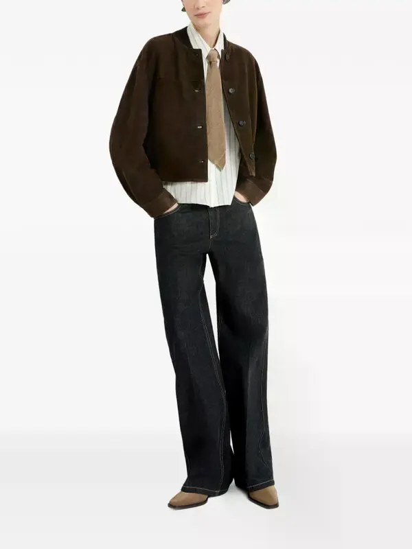 Brunello Cucinelli No-fade Denim Trousers With Monili Detail - Blue