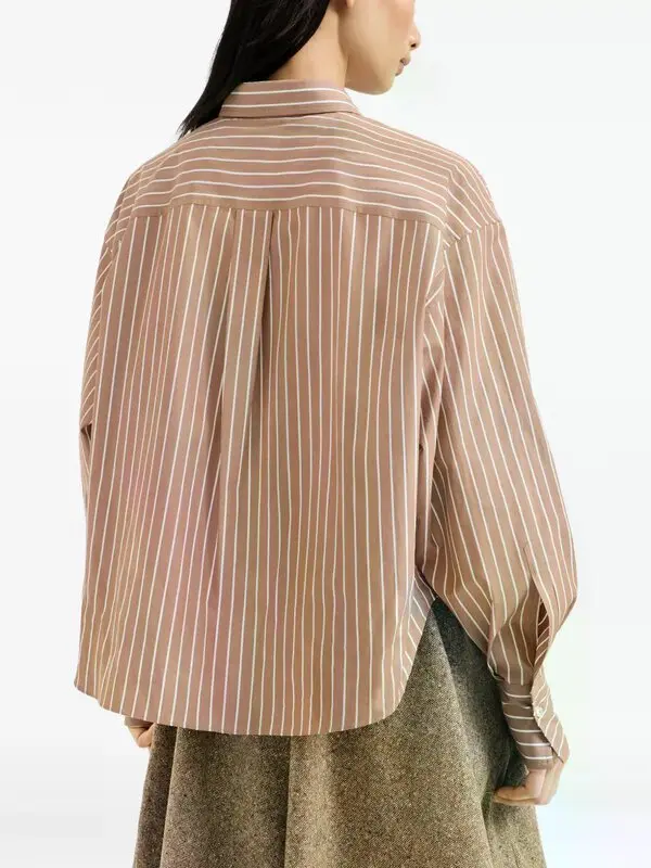 Brunello Cucinelli Striped Cotton Poplin Shirt