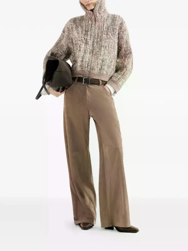Brunello Cucinelli Mohair And Wool Cardigan - Neutrals