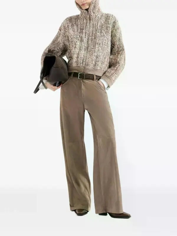 Brunello Cucinelli Mohair And Wool Cardigan - Neutrals