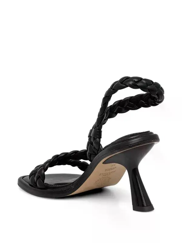 SOULIERS MARTINEZ Braided Leather Slingback Sandals