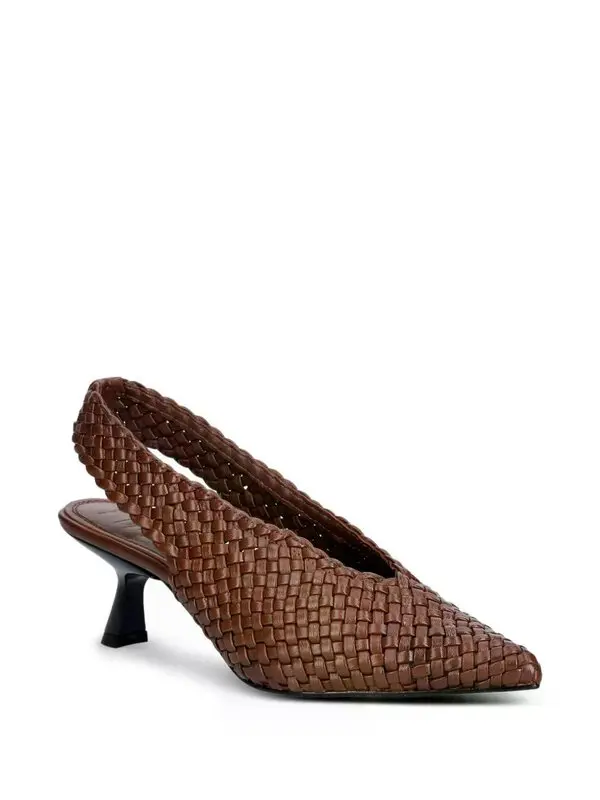 SOULIERS MARTINEZ Bianca Woven Slingback Pumps