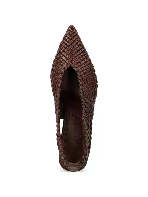 SOULIERS MARTINEZ Bianca Woven Slingback Pumps