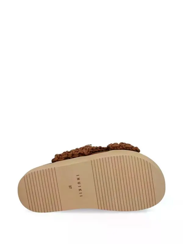 Inuikii Woven Crystal-embellished Platform Sandals