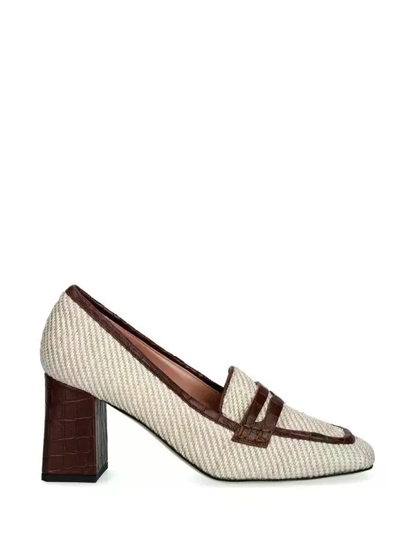 POLLINI Cămber Crocodile-effect Woven Pumps