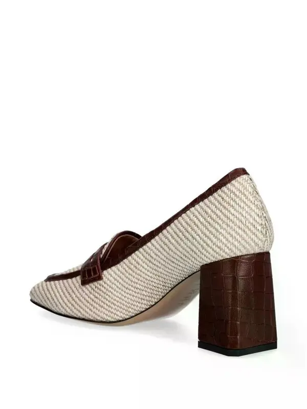 POLLINI Cămber Crocodile-effect Woven Pumps