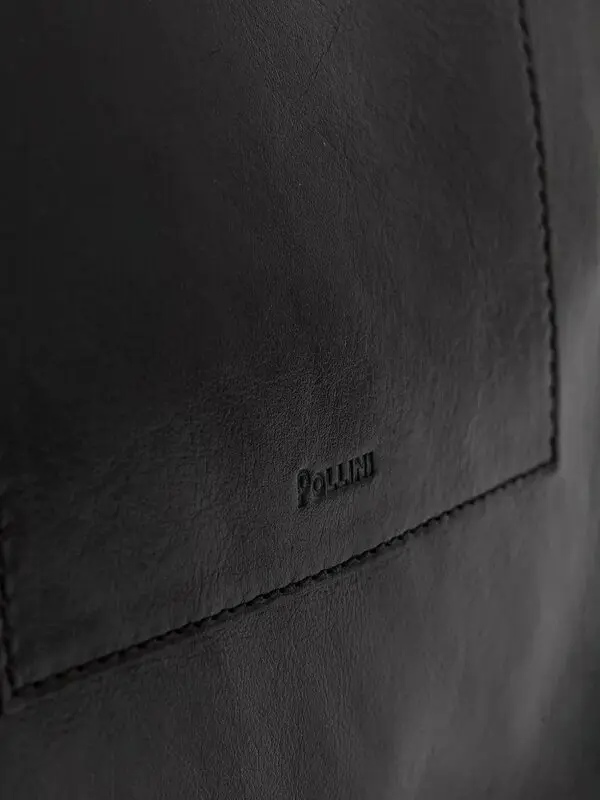POLLINI Logo-debossed Leather Shoulder Bag