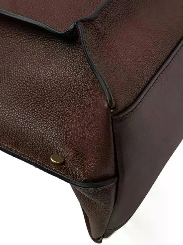 POLLINI Studded Pebbled Tote Bag - Brown