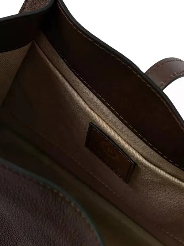 POLLINI Studded Pebbled Tote Bag - Brown