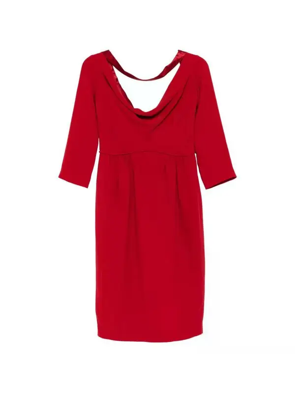 Dsquared2 Cowl Neck Pleated Waist Dress