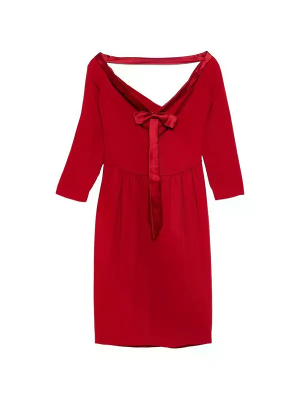 Dsquared2 Cowl Neck Pleated Waist Dress