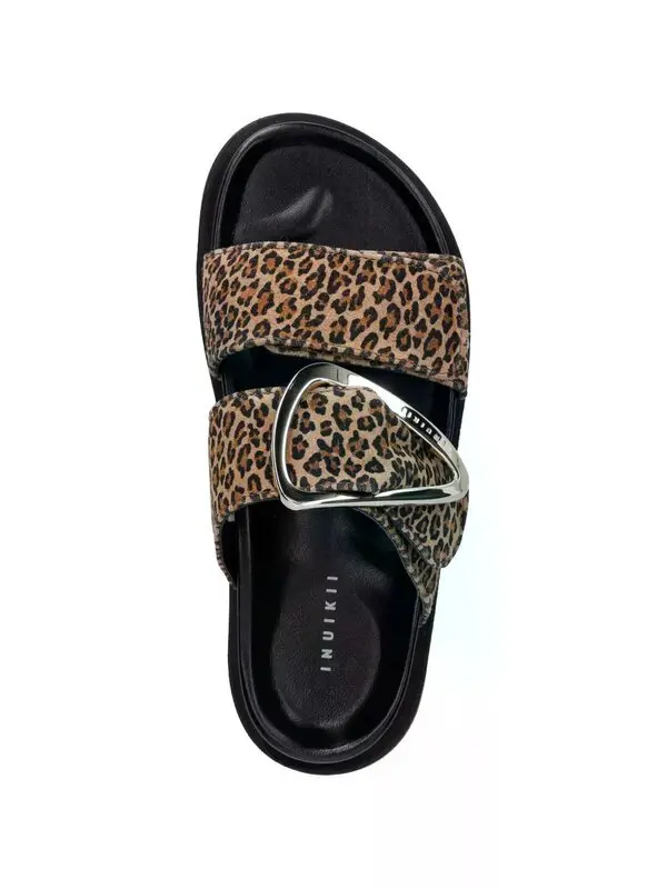 Inuikii Dreamer Buckle Leopard-print Sandals