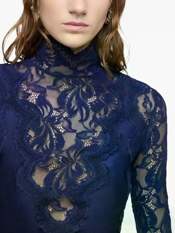 Rabanne Long-sleeved Lace Top