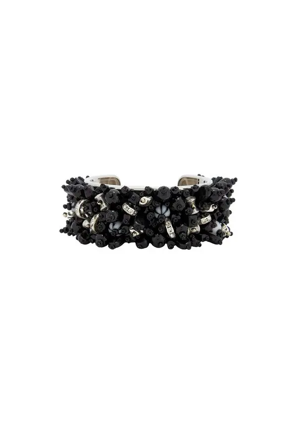 Dries Van Noten Embellished Cuff Bracelet - Black
