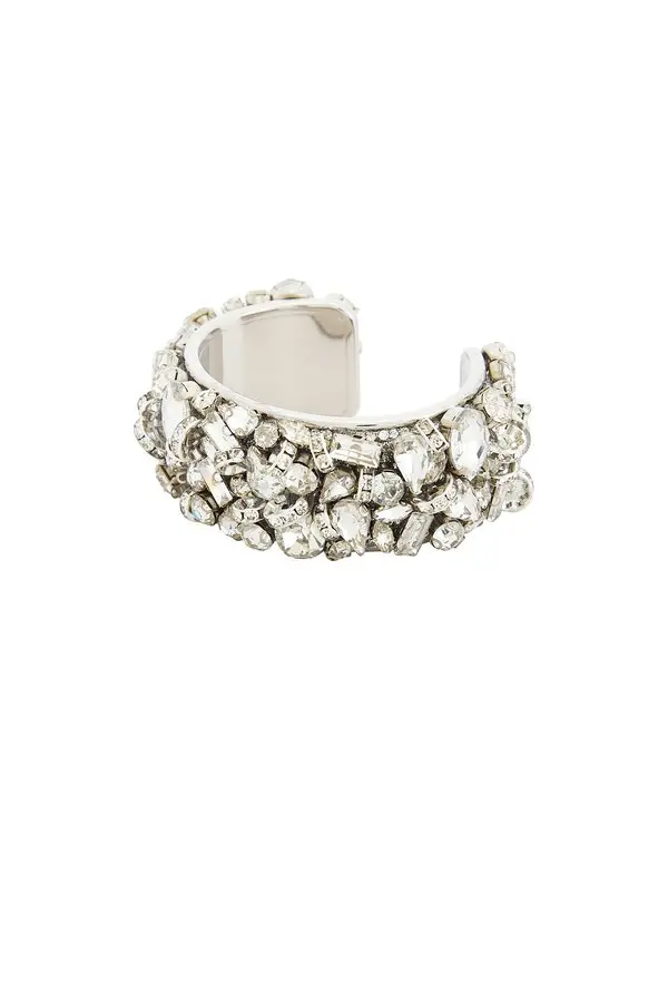 Dries Van Noten Embellished Cuff Bracelet - Silver
