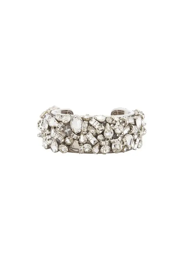 Dries Van Noten Embellished Cuff Bracelet - Silver