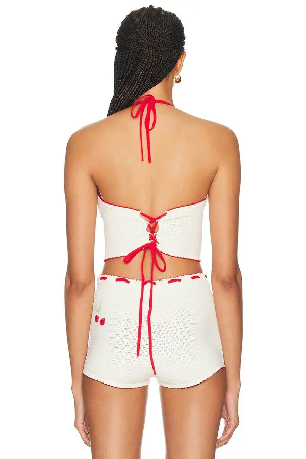 LoveShackFancy Avanyah Halterneck Top