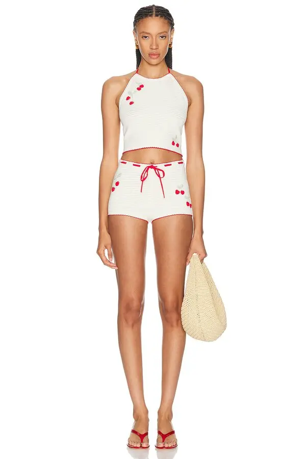 LoveShackFancy Avanyah Halterneck Top