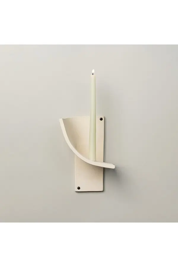 SIN Kahn Candle Sconce In Cream