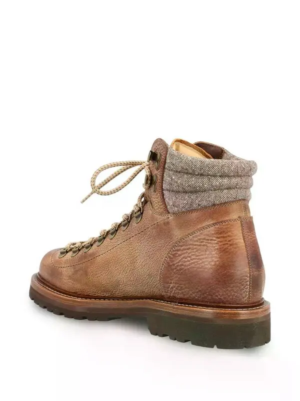 Brunello Cucinelli Lace-up Panelled Boots