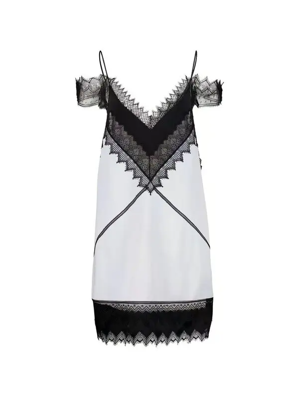 TOM FORD Lace-trim Mini Dress - Blue