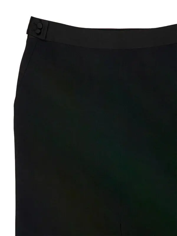 TOM FORD Satin-trimmed Pencil Midi Skirt