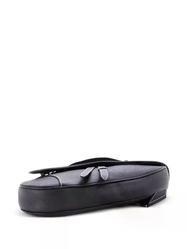 Dior Saddle Bag Printed Leather Medium Crossbody Bag