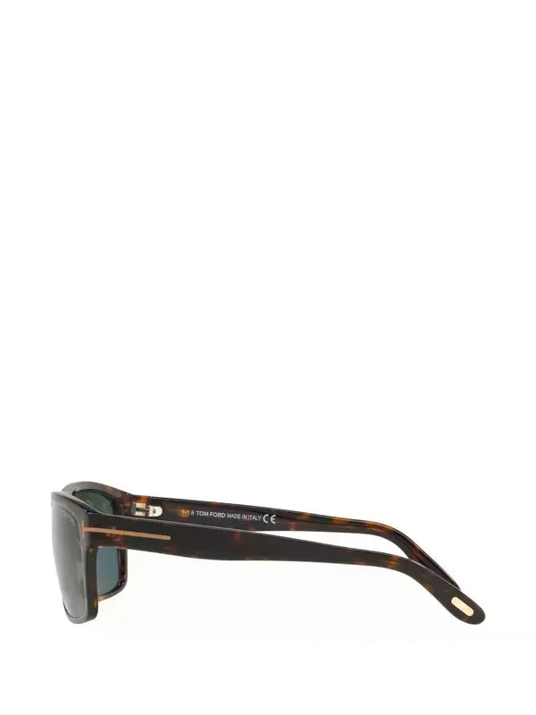 TOM FORD Tortoiseshell-effect Rectangle-frame Sunglasses