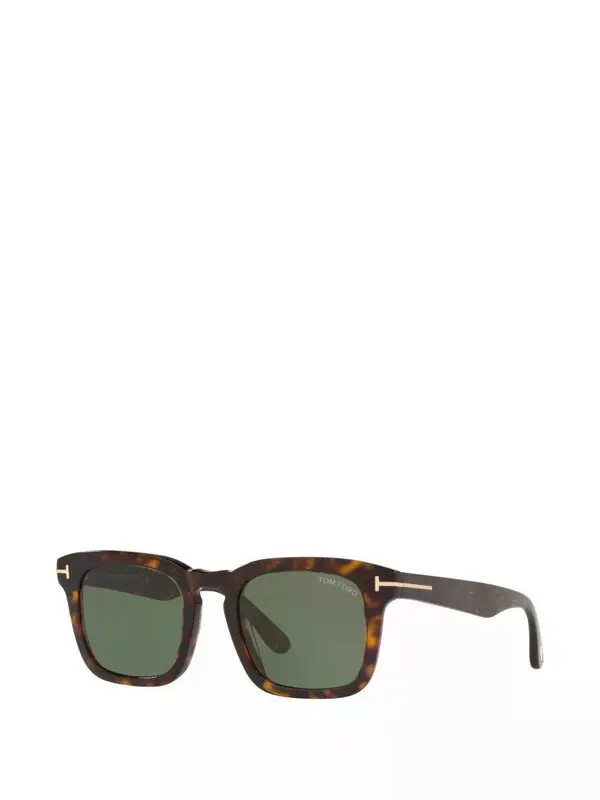 TOM FORD Dax T-motif Square-frame Sunglasses