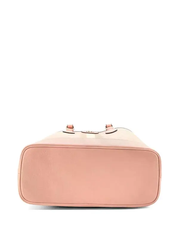 Gucci Ophidia Top Handle Tote Coated Canvas With Leather Small Satchel - Pink