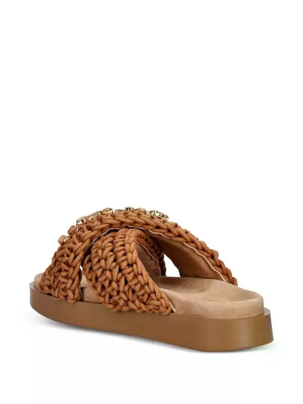 Inuikii Woven Crystal-embellished Sandals
