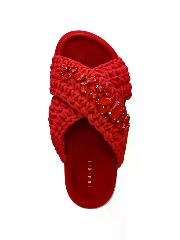 Inuikii Woven Crystal-embellished Sandals