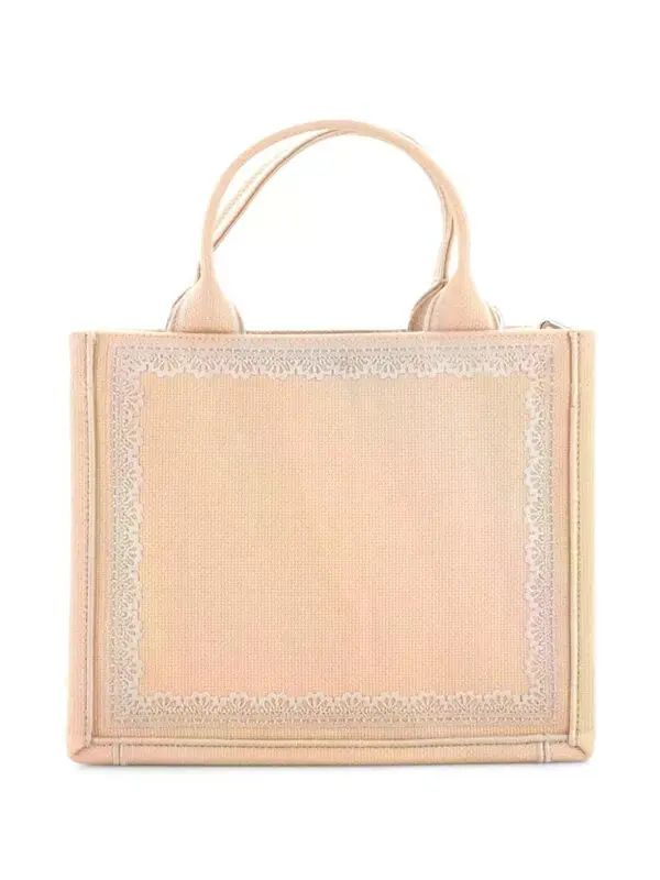 Dior Embroidered Canvas Small Tote Bag With Strap