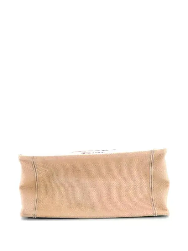 Dior Embroidered Canvas Small Tote Bag With Strap