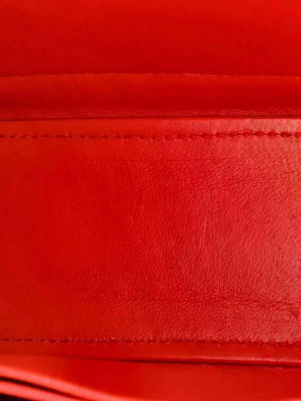 Balenciaga Crush Chain Flap Leather Small Crossbody Bag - Red