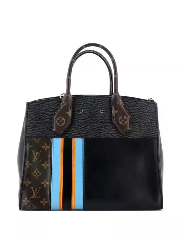 LOUIS VUITTON City Steamer Mm Satchel In Monogram Canvas And Leather - Black