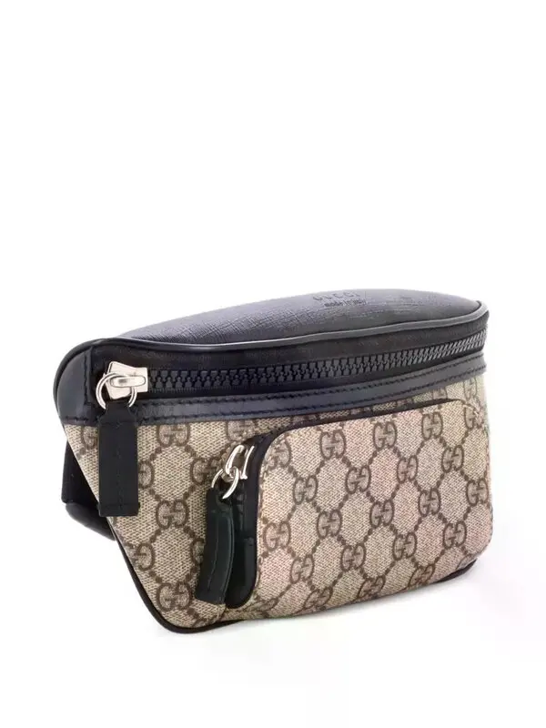 Gucci Gg Coated Canvas Medium Belt Bag - Black