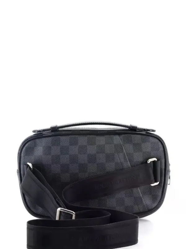 LOUIS VUITTON Damier Graphite Ambler Waist Bag - Black