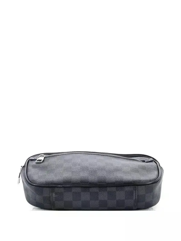LOUIS VUITTON Damier Graphite Ambler Waist Bag - Black