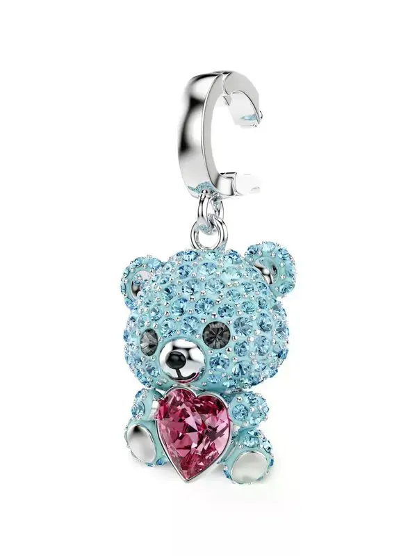 SWAROVSKI Idyllia Crystal-embellished Bear Charm - Silver