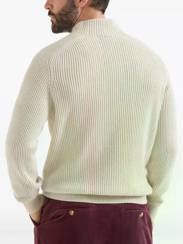 Brunello Cucinelli Cashmere English Rib Turtleneck Sweater