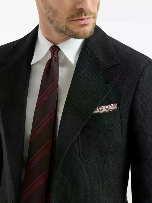 Brunello Cucinelli Spotted-pattern Silk Pocket Square