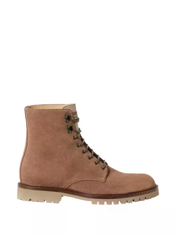 Brunello Cucinelli Lace-up Suede Ankle Boots