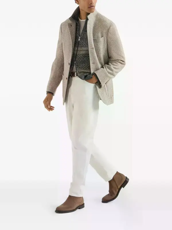 Brunello Cucinelli Layered-effect T-shirt - Grey