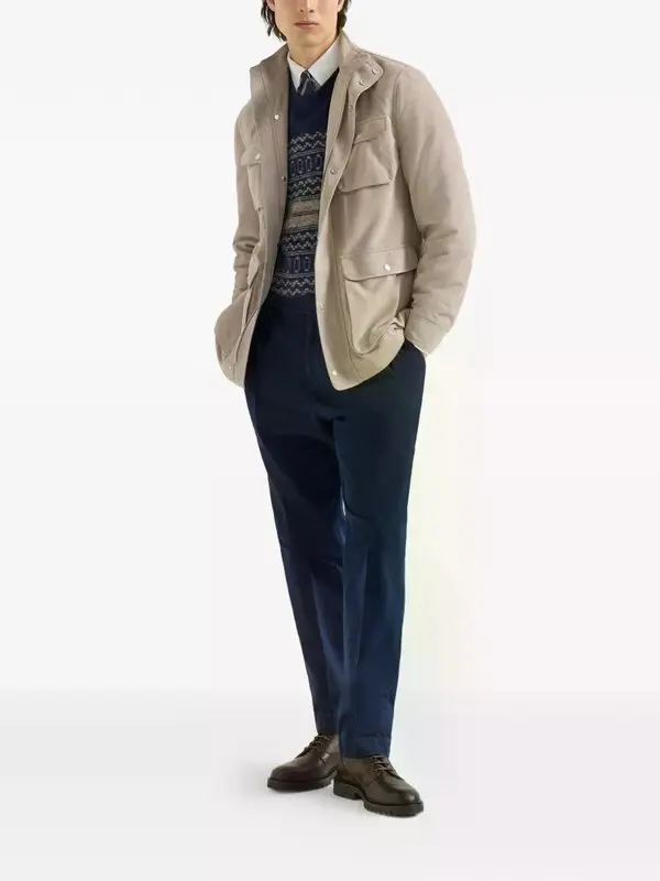 Brunello Cucinelli Nordic-jacquard Alpaca, Cashmere And Wool Sweater - Blue