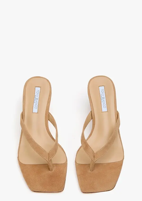 TONY BIANCO Leather Mule With Kitten Heel